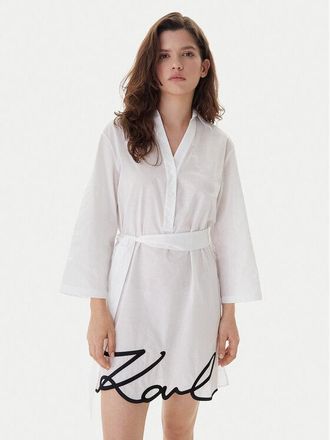 Karl Lagerfeld Strandkleid A2W46075 Wei&szlig; Regular Fit