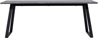 ebuy24 Malaga Esstisch Marmor dekor 90x200cm dunkel grau,schwarz