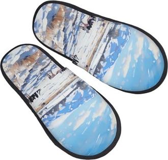 Generic Chaussons Maison Vache À LExtérieur Anti Odeur Pantoufles En Coton Épais Slippers Pour Outdoor Hôtels Unisex M