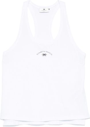 Elisabetta Franchi Tanktop mit Logo-Print - Weiß