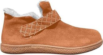 Generic Bottes de neige chaudes pour femme - Style d&eacute;contract&eacute; - Couleur unie - Confortables - Doublure en fausse fourrure - Classique - Confortable - &Agrave; enfil