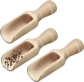 Westmark Gewürzschaufel-Set, 3tlg., Füllvolumen: je 5 gr (Mehl)/4 ml, Buchenholz, Midi, Hellbraun, 91952270