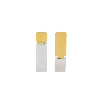 Dansk Copenhagen Theia In:store 2 Tone Rechteck Ohrring - - Accessories - Damen - Gelb - ONE SIZE