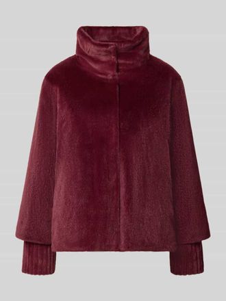 White Label Jacke mit Stehkragen und gerippten &Auml;rmelabschl&uuml;ssen
