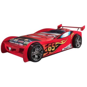 Vipack Vipack - Lit 90x200 Le Mans Sommier inclus Car beds - Rouge