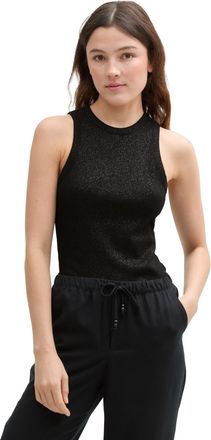 Tom Tailor Damen 1047120 Top, 14482-Deep Black, L