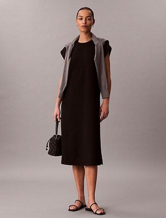 Calvin Klein Robe relaxed mi-longue en jersey de coton
