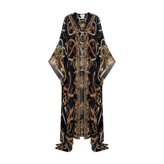 Camilla Maritimer Seidenkimono mit Kristallakzenten - - Swimwear - Damen - Mehrfarbig - ONE SIZE