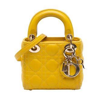 Dior Sac &agrave; main satchel Pre-owned - Femme - Pre-owned - Jaune - Taille: ONE Size