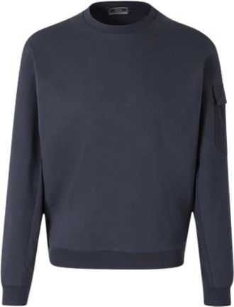Herno Homme, Sweatshirts et sweats &agrave; capuche, Bleu, Taille: L Crewneck SweaT-shirt