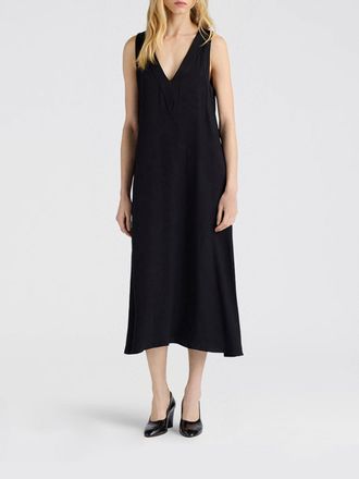 Momoni Robe nuisette midi Eisla en viscose avec col V et fermeture &eacute;clair au dos