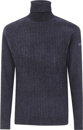 Roberto Ricci Design Rrd, Homme, Pulls, Noir, Taille: 2XL Pull en Velours &agrave; Col Roul&eacute;