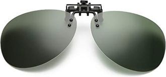 Generic Lunettes de soleil polaris&eacute;es &agrave; clipser UV400 pour homme - Style miroir - &Eacute;l&eacute;gantes et durables