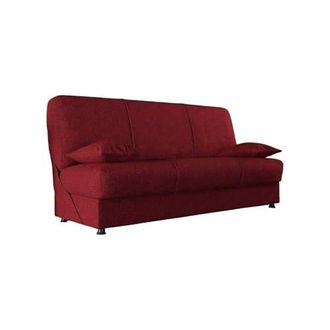 Dmora 3-Sitzer Schlafsofa Alvaro 180x81 cm Rot mit Stauraum