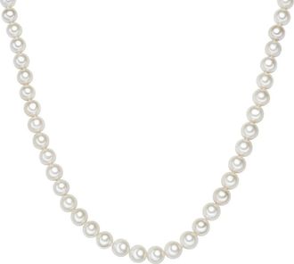 Valero Pearls Halskette - Sterling Silber Perlen-Kette S&uuml;&szlig;wasser-Zuchtperle - Gr. unisize - in Wei&szlig; - f&uuml;r Damen