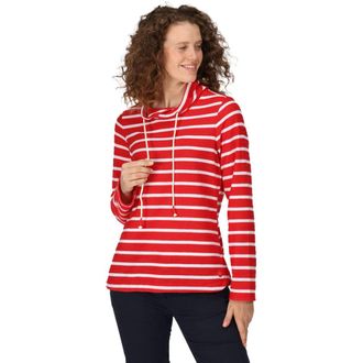 Regatta Damen Womens Helvine Striped Sweatshirt Fleece, Miami Rot/Weiß gestreift, 42