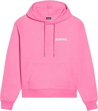 Jacquemus Homme, Sweatshirts et sweats &agrave; capuche, Rose, Taille: XL Sweat &agrave; capuche logo - Jacquemus