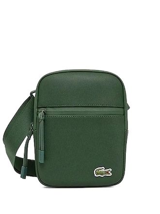 Lacoste Kuriertasche mit Logo-Pr&auml;gung - Gr&uuml;n