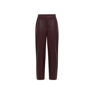 Alpha Studio Gerade Hose aus Kunstleder - - Trousers - Damen - Braun - L