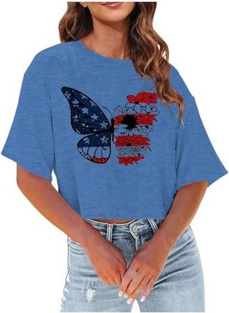 Generic Hauts courts d&eacute;contract&eacute;s pour femmes 2025 graphique, entra&icirc;nement, coupe ample, manches courtes, tendance, demi-chemises d&eacute;t&eacute; tendance, t-shirts de s