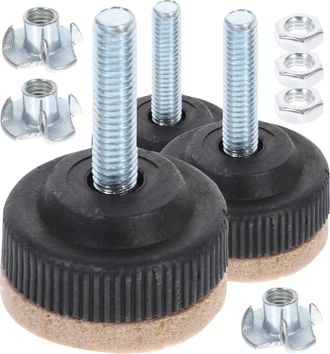 Artibetter Zerodeko Verstellbare M&ouml;belf&uuml;&szlig;e aus Filz 30mm Nivellierf&uuml;&szlig;e f&uuml;r Stuhl Tisch M&ouml;belbeinnivellierer mit Filzschutz f&uuml;r Kratzfestigkeit H&ouml;henverstellbar M