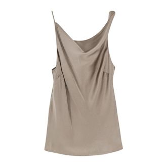Alysi Femme, Tops, Beige, Taille: 42 FR Top Asym&eacute;trique Sans Manches