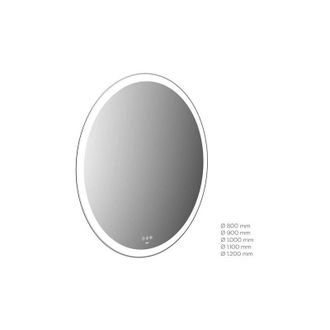 Emco MI 310+ LED-Lichtspiegel, rund, mit umlaufendem