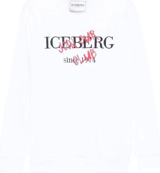 Iceberg Homme, Sweatshirts et sweats &agrave; capuche, Blanc, Taille: XL SweaT-shirt ras du cou graphique