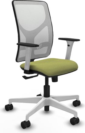 Piqueras y Crespo Schreibtischstuhl in Wassergr&uuml;n, mit wei&szlig;en und schwarzen Armlehnen, h&ouml;henverstellbare Lendenwirbelst&uuml;tze, ausgestattet mit 3 Positionen und Schneides