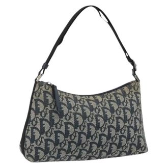 Dior Pre-owned Trotter Canvas Schultertasche - - Pre-owned - Damen - Blau - ONE SIZE