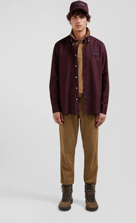 Eden Park Chemise En Coton Oxford Bordeaux Noeud Papillon Cercl&eacute; Coupe Regular