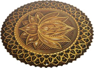 Cabilock Mandala Metall Wanddekoration Rund Wetterfest Kreative Metallkunst f&uuml;r Innen Au&szlig;en Bruchfest und Dekorativ Stilvolle Wanddeko f&uuml;r Wohnzimmer und Garte