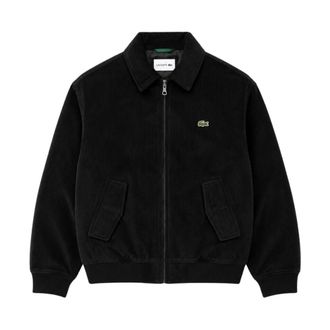 Lacoste Veste Bomber en Velours C&ocirc;tel&eacute; - Homme - Vestes - Noir - Taille: L