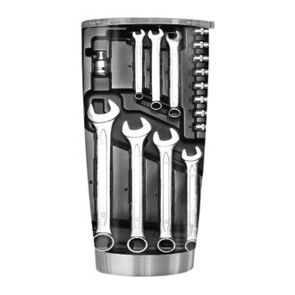 Generic Metall Trinkflasche,590 ml Toolbox Edelstahl Doppelwand - Isolierte Trinkflasche Kaffeetasse,F&uuml;r Kaffee Milch M&auml;nner Vater Ehemann Freund Geburtstag U