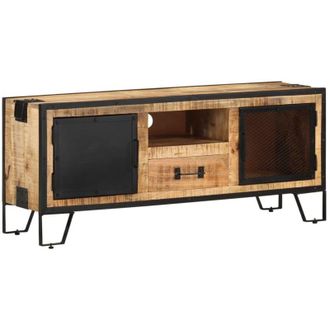 vidaXL Vidaxl - Meuble tv 110x31x46 cm Bois de manguier brut