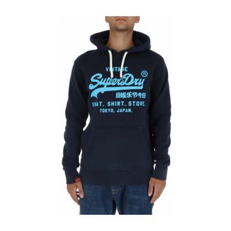 Superdry Blauer Print Sweatshirt Herbst/Winter - - Sweatshirts & Hoodies - Herren - Blau - S