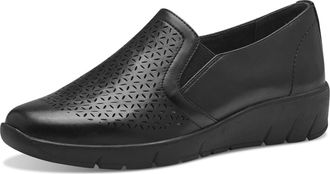 Jana Damen Slipper mit Keilabsatz Vegan, Schwarz (Black), 39 EU