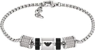 Emporio Armani Armband f&uuml;r M&auml;nner, Onyx Rondelle Armband, L&auml;nge: 190mm+20mm, Breite: 36.5mm, H&ouml;he: 8mm, EGS2999040