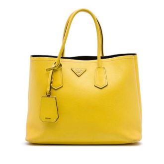 Prada Pre-owned Cuir sacs-prada - Femme - Pre-owned - Jaune - Taille: ONE Size