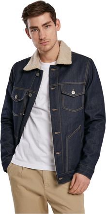 Urban Classics Herren Sherpa Lined Jeans Jacket Jacken, Rinsed Denim, S