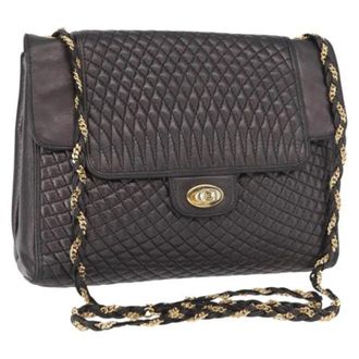 Bally Sac bandouli&egrave;re en cuir Pre-owned - Femme - Pre-owned - Noir - Taille: ONE Size