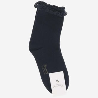 BONPOINT Girls Socks Stretch Cotton Navy Tights &