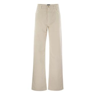 Fay Femme, Pantalons, Beige, Taille: W33 Pantalon &Eacute;vas&eacute; 5 Poches