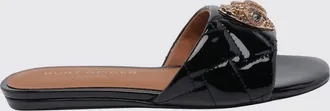 Kurt Geiger Flache Sandalen aus Lackleder mit Strass-Logo