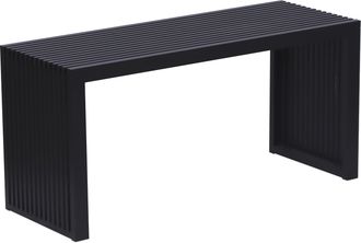 Relaxdays Sitzbank, Bambus, Moderne K&uuml;chenbank, Umkleidebank Flur, Bad, Schlafzimmer, HBT 43x90x33cm, Schuhbank, schwarz