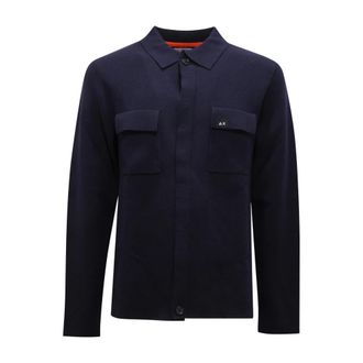 Sun 68 K42154 Overshirt Strick - - Shirts - Herren - Blau - XL