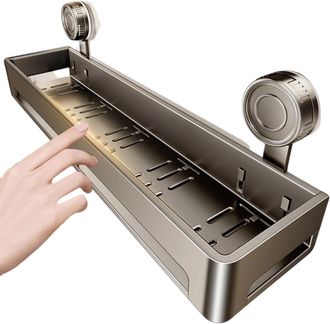 Generico Saugnapf-Regal f&uuml;r Dusche - Duschregal mit Saugnapf, Organizer, ohne Bohrer, Handtuchhalter f&uuml;r Badezimmer Zuhause Dekoration