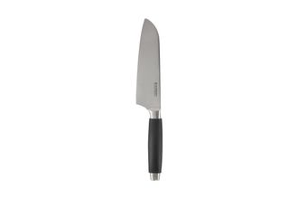 LE CREUSET Santoku Messer, 18 cm 18/8 Edelstahlklinge mit glattem Schliff, Kunststoffgriff, Rostfrei, Schwarz/Silber, 98000218000300
