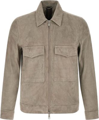 Giorgio Brato Homme, Vestes, Gris, Taille: 2XL Veste en daim stretch velours