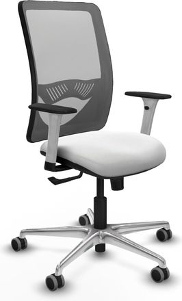 Piqueras y Crespo Stuhl mit R&uuml;ckenlehne und Armlehnen Zulema, h&ouml;henverstellbare Lendenwirbelst&uuml;tze, ausgestattet mit 3 Positionen und Schneideschaum. Mit Rollen von 65 